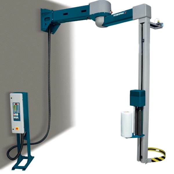 Banderoleuse et Filmeuse palette - Robot palettisation - Bras tournant