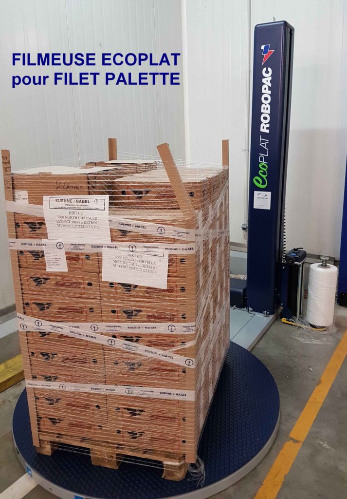 BANDEROLEUSE FILET - filmeuse palette filet palettisation - palette filet