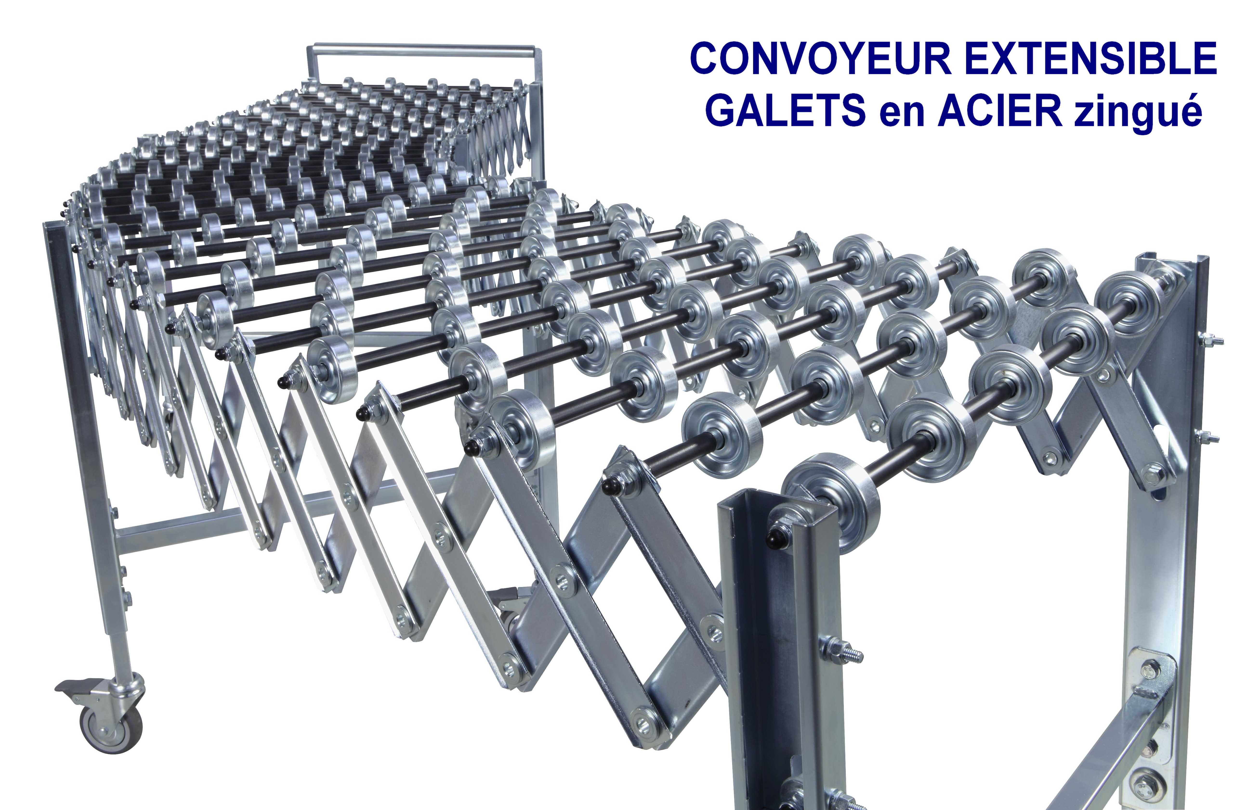 convoyeur à galets - convoyeur à rouleaux libres- convoyeur caisse carton